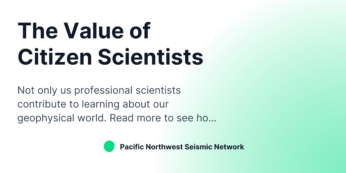 The Value of Citizen Scientists