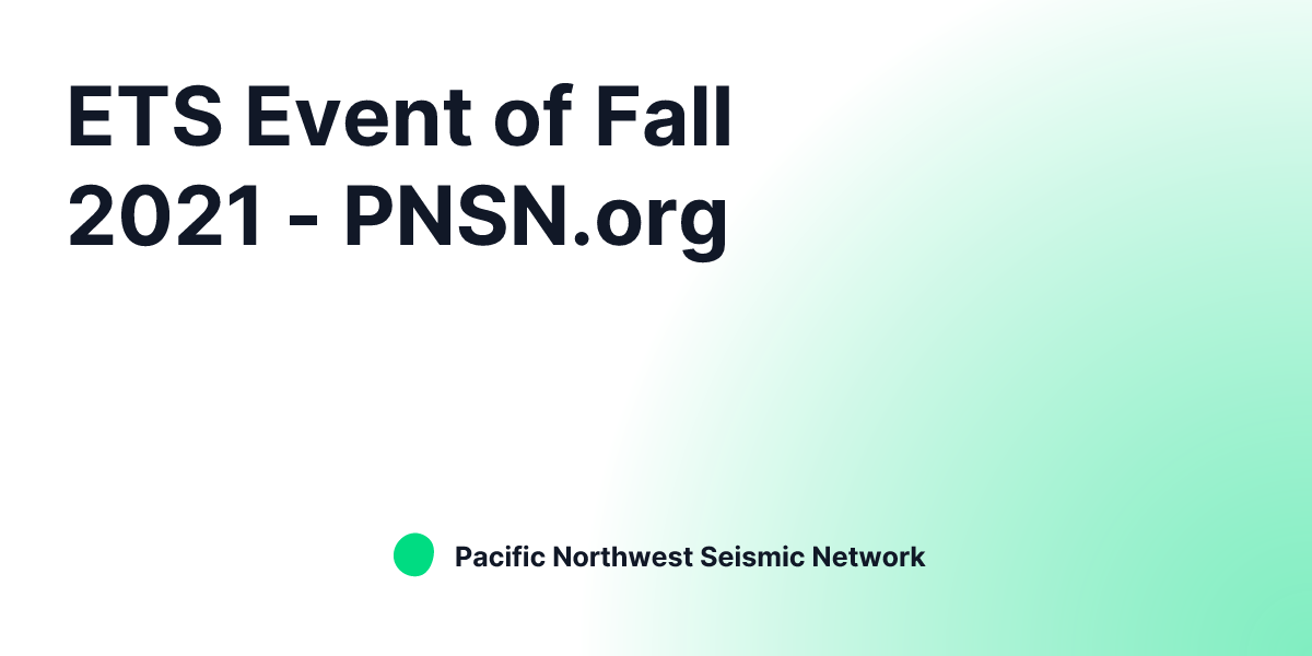 ETS Event of Fall 2021